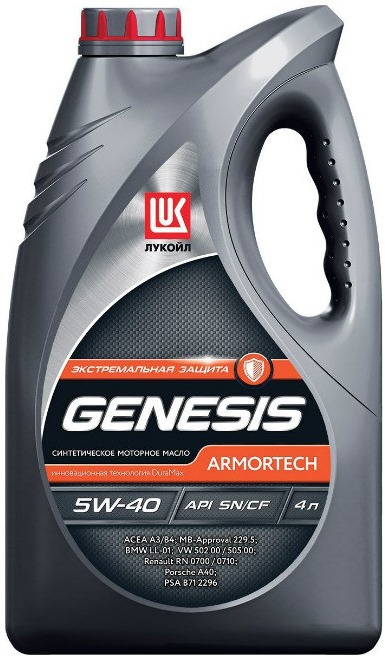 Купить запчасть LUKOIL, 3148675, ЛУКОЙЛ GENESIS ARMORTECH 5W-40 4л ...